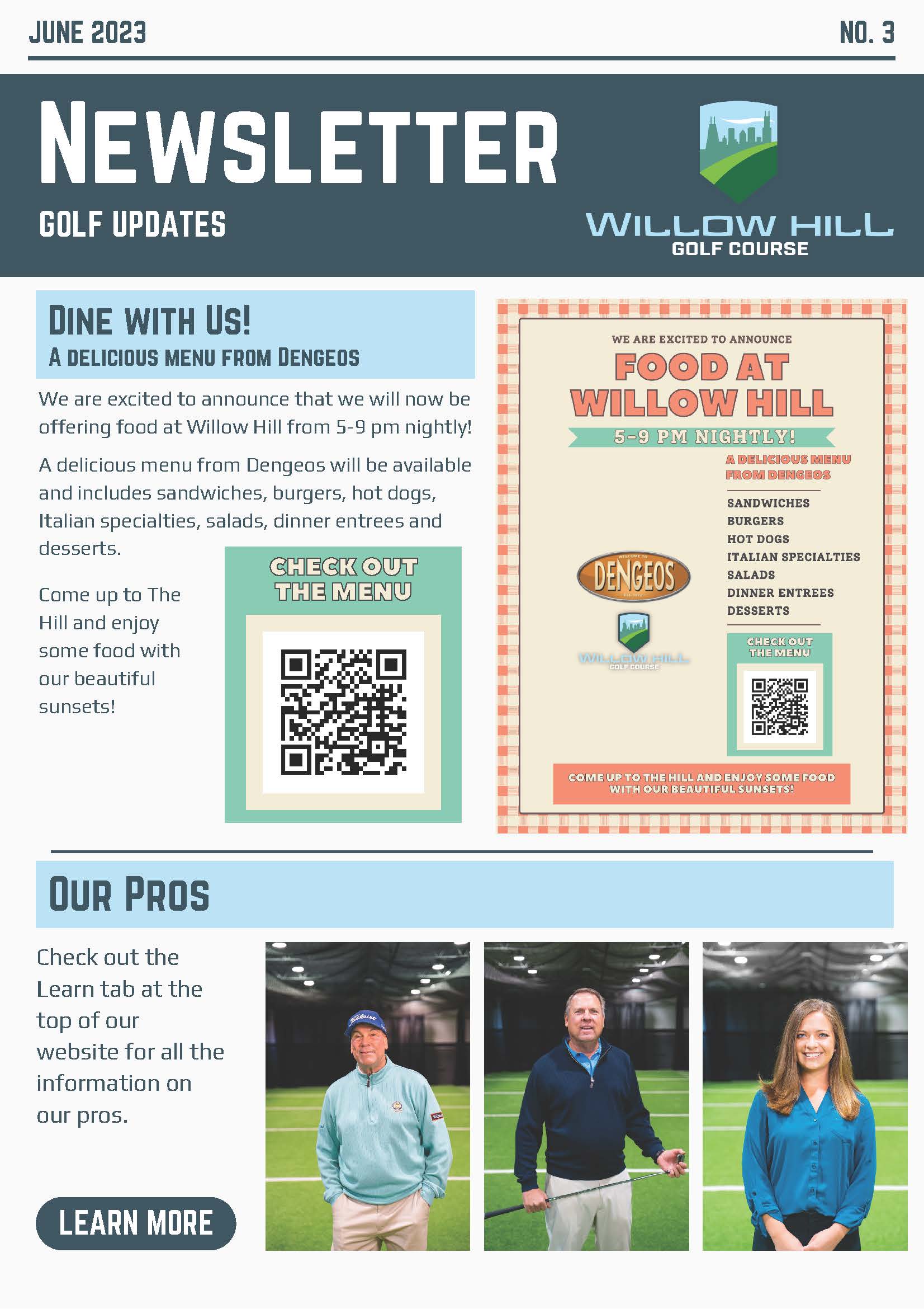 Newsletter - Willow Hill Golf Course