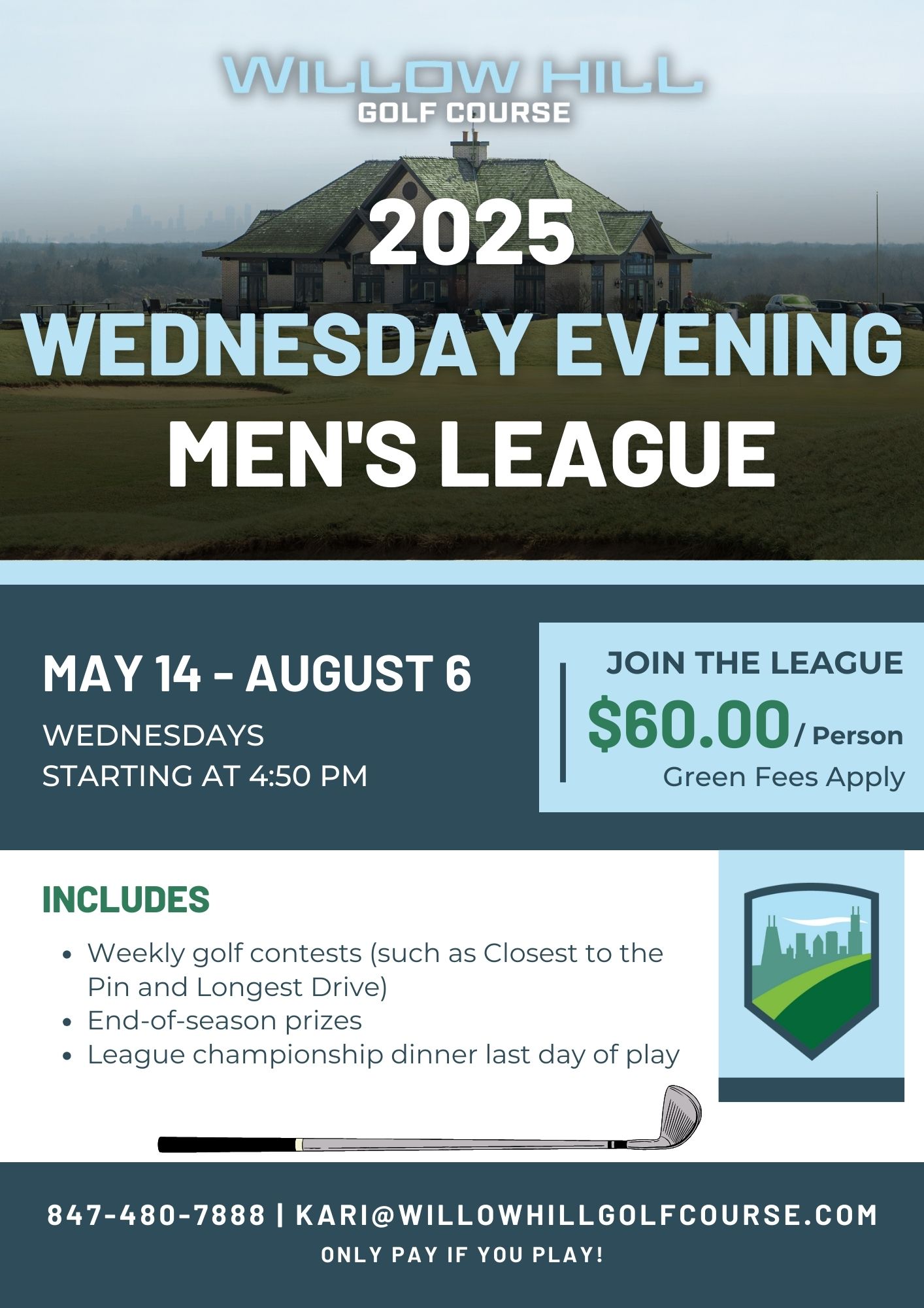 Wednesday Evening Men's League - Willow Hill Golf Course